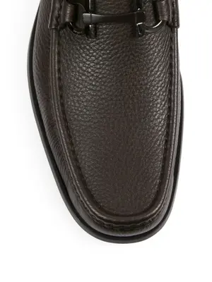 FERRAGAMO Grandioso Gancini Bit Leather Loafers - Hickory