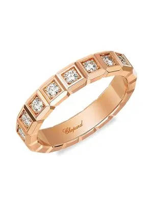 Chopard Ice Cube 18k Diamond Ring - Rose Gold