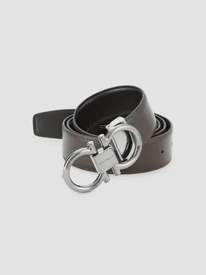 FERRAGAMO Gancini Buckle Cut-to-size Reversible Belt