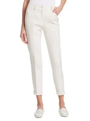 Akris Magda Slim Roll-hem Jeans