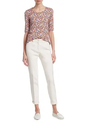 Akris Magda Slim Roll-hem Jeans