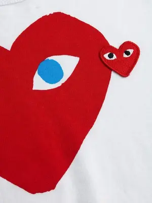 Play Comme Des Garcon Double Heart T-shirt