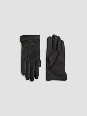 SAKS FIFTH AVENUE Collection Nappa Touch Tech Leather Gloves - Black