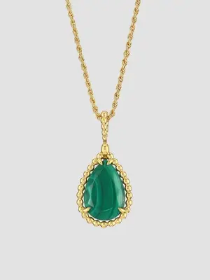 Boucheron Serpent Bohème 18k Yellow & Malachite Pendant Necklace - Gold