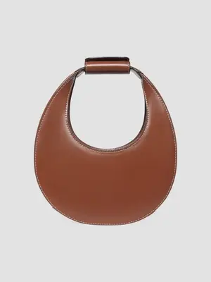 Staud Mini Moon Leather Hobo Bag - Tan