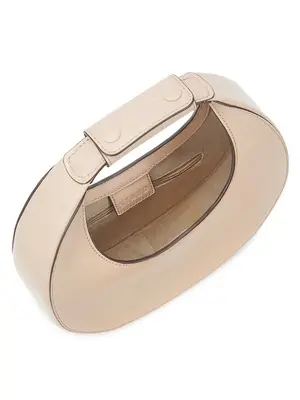 Staud Mini Moon Leather Hobo Bag - Tan