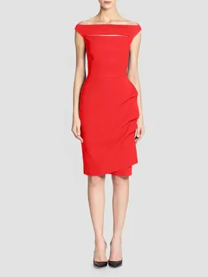 Chiara Boni La Petite Robe Melania Short Off-the-shoulder Dress - Scarlet