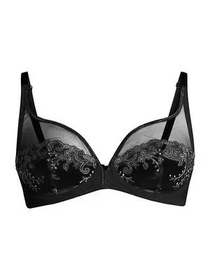 Simone Perele Delice Sheer Plunge Bra Moonlight