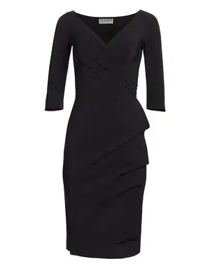 Chiara Boni La Petite Robe Women's Florian Side Ruffle Dress - Black  - Black