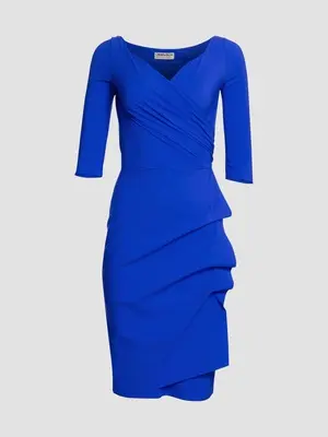 Chiara Boni La Petite Robe Florian Side Ruffle Dress - Blue Klein