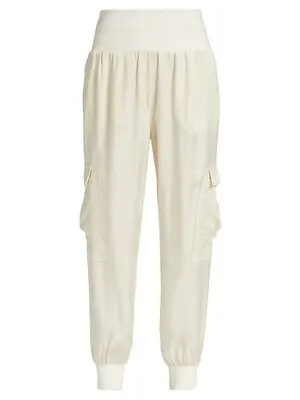 Cinq À Sept Giles Twill Cargo Joggers Alabaster
