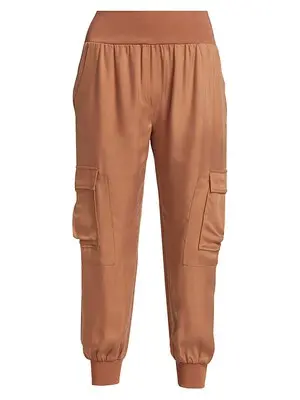 Cinq À Sept Giles Twill Cargo Joggers Light Cinnamon
