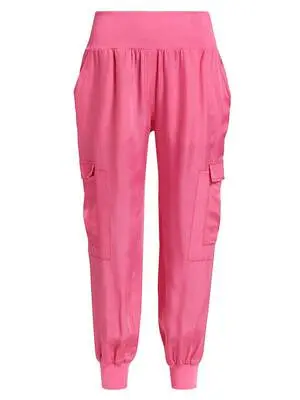 Cinq À Sept Giles Twill Cargo Joggers Neon Pink