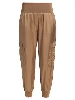 Cinq À Sept Giles Twill Cargo Joggers Pewter