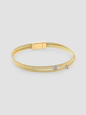 Marco Bicego Masai Two-tone & Diamond Double-strand Bracelet - Gold