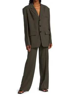 Gauchère - Women's Tara Single Breasted Jacket - Dark Olive 