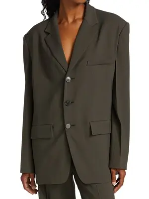 Gauchère - Women's Tara Single Breasted Jacket - Dark Olive 