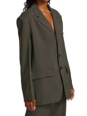 Gauchère - Women's Tara Single Breasted Jacket - Dark Olive 