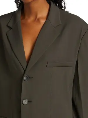 Gauchère - Women's Tara Single Breasted Jacket - Dark Olive 