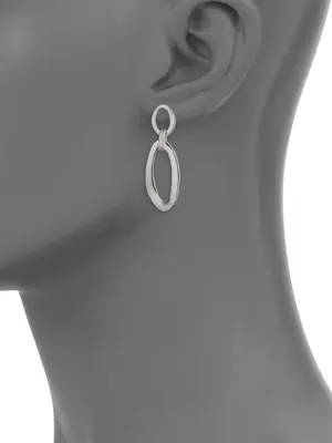 Ippolita Classico Mini Sterling Smooth Snowman Double-drop Earrings