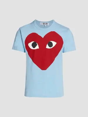 Play Comme Des Garcon Center Heart Graphic T-shirt - Blue