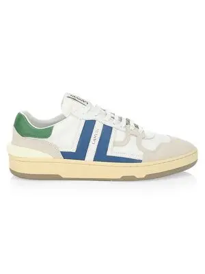 LANVIN Clay Low-top Tennis Sneakers White Blue