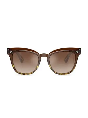 Oliver Spencer Marianela 54mm Cat-eye Sunglasses Dark Brown