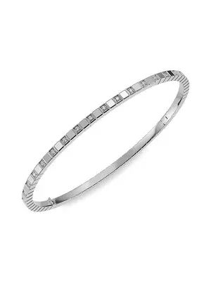 Chopard Ice Cube 18k & 0.33 Tcw Diamond Bangle Bracelet - White Gold
