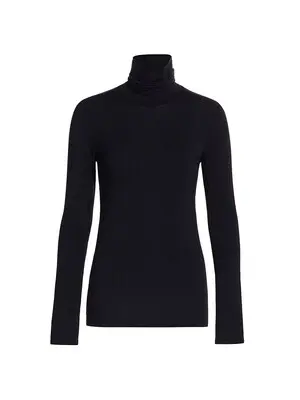 Majestic Filatures Soft Touch Turtleneck Top Marine