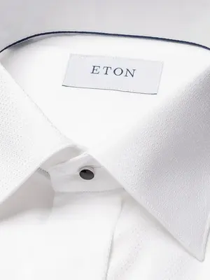 Eton Slim-fit Diamond Weave Formal Dress Shirt
