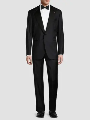 Isaia Sanita Two-button Wool Tuxedo - Navy
