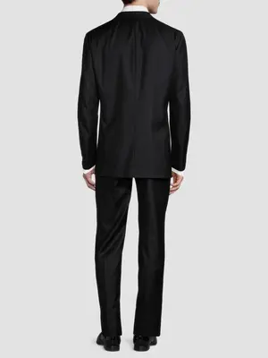 Isaia Sanita Two-button Wool Tuxedo - Navy