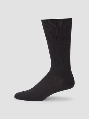 Marcoliani Cotton Dress Socks Dark Brown