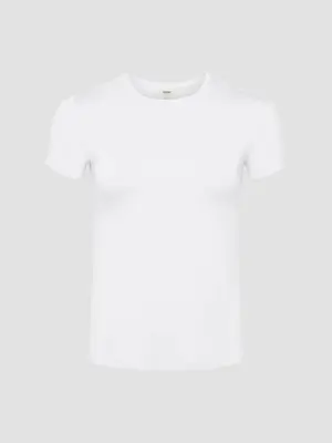 L'Agence Ressi Crewneck Tee - White