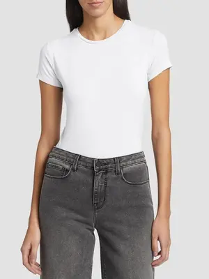 L'Agence Ressi Crewneck Tee - White