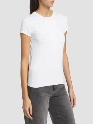 L'Agence Ressi Crewneck Tee - White