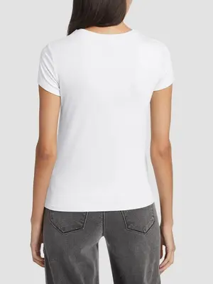 L'Agence Ressi Crewneck Tee - White