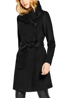 Sentaler Hooded Alpaca Wrap Coat