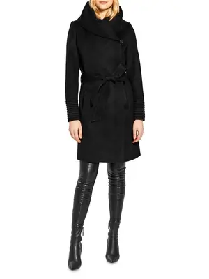 Sentaler Hooded Alpaca Wrap Coat