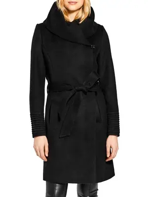 Sentaler Hooded Alpaca Wrap Coat