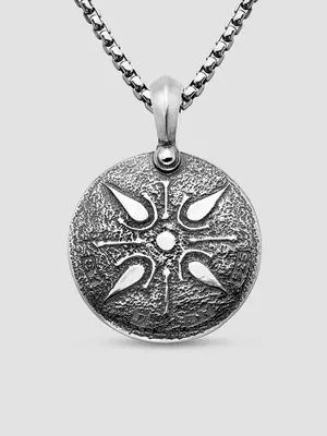 David Yurman Petrvs Lion Coin Amulet In Sterling 25mm