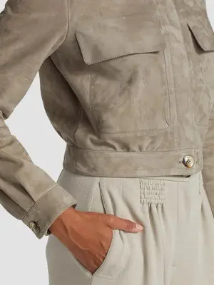 Giorgio Armani Patch-pocket Suede Jacket