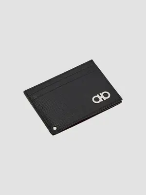 FERRAGAMO Textured Leather Card Case