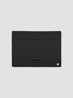 FERRAGAMO Textured Leather Card Case