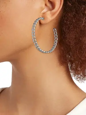 Nina Gilin Diamond Hoop Earrings