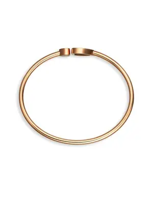 Chopard Happy Hearts 18k Rose Gold, Diamond & Rosé Stone Bangle
