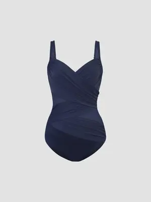 Miraclesuit Network Madero Ruched Criss Cross One-piece Swimsuit - Midnight