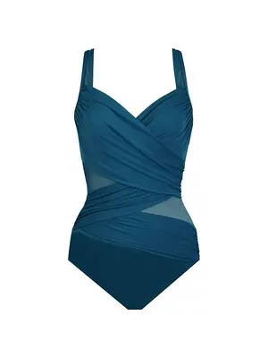 Miraclesuit Network Madero Ruched Criss Cross One-piece Swimsuit Nova