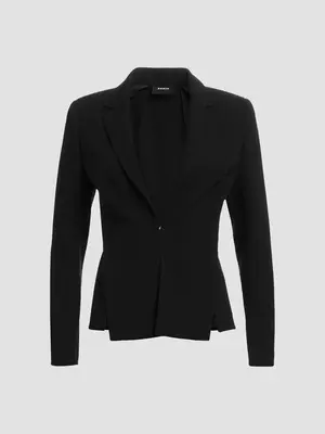 Akris Ocelia Slit Detail Wool Blazer