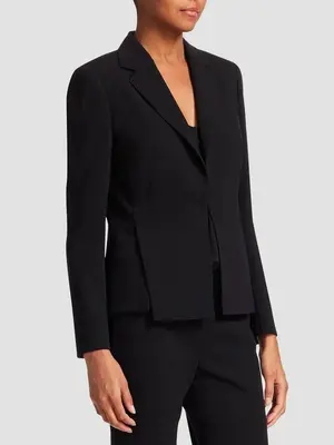 Akris Ocelia Slit Detail Wool Blazer